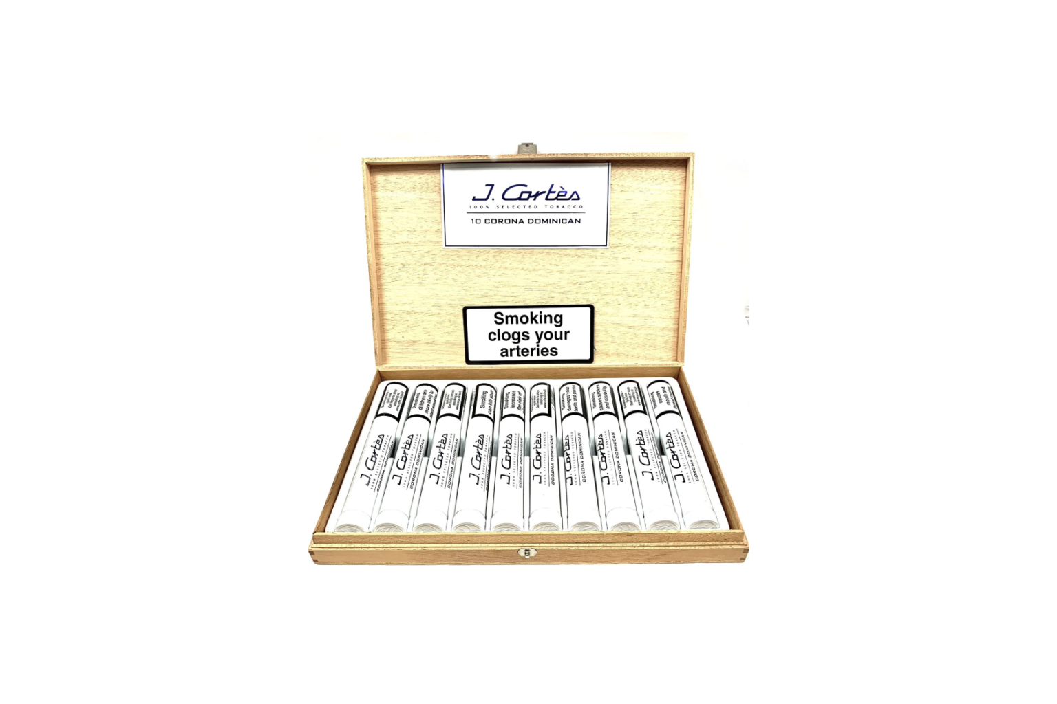 J Cortes Corona Dominican Tubed Cigar (White, box of 10) | Tobacco ...